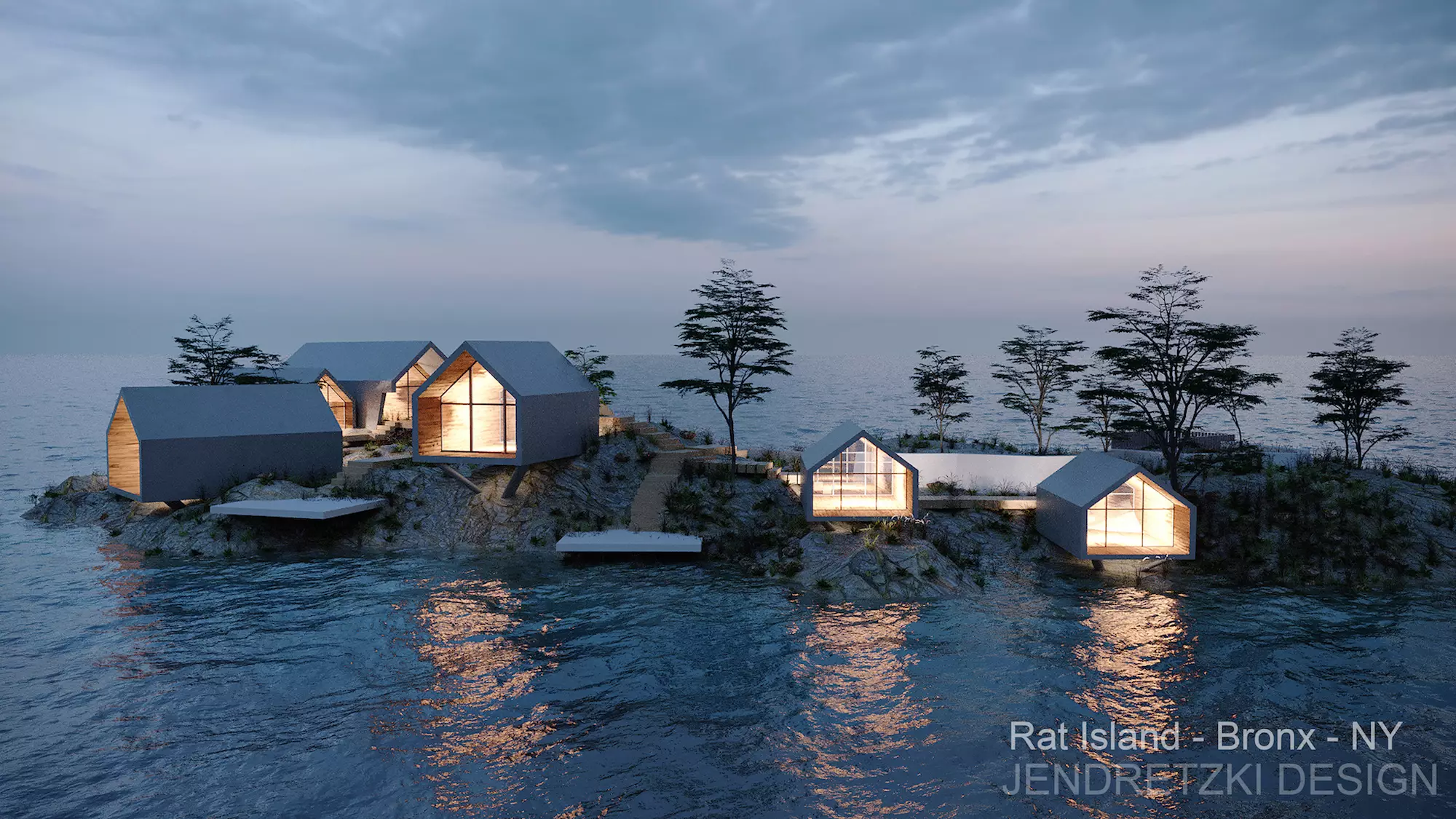 Jendretzki Design Rat Island کو ایک آف گرڈ ایکو ہوٹل میں تبدیل کرنا چاہتا ہے۔ 10146_1