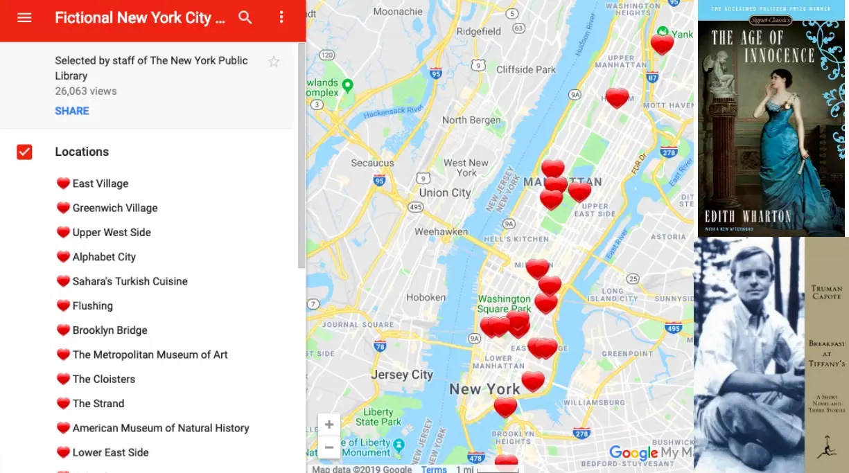 NYPL memetakan kisah cinta Kota New York favorit Anda 10710_1