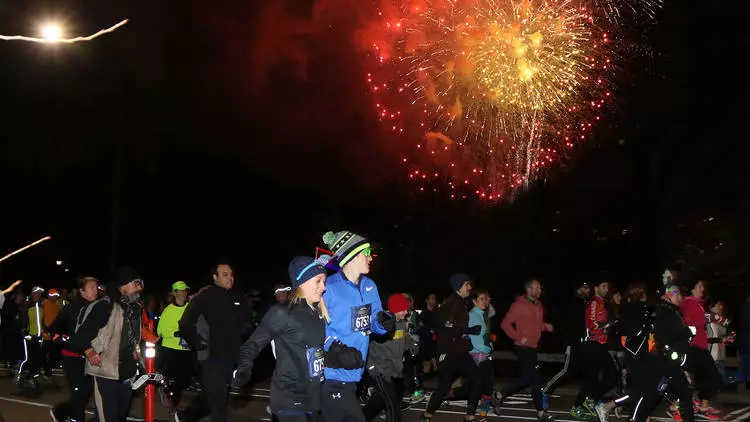 Hawa taun anyar, nye, acara, pihak, runners jalan New York, NYRR