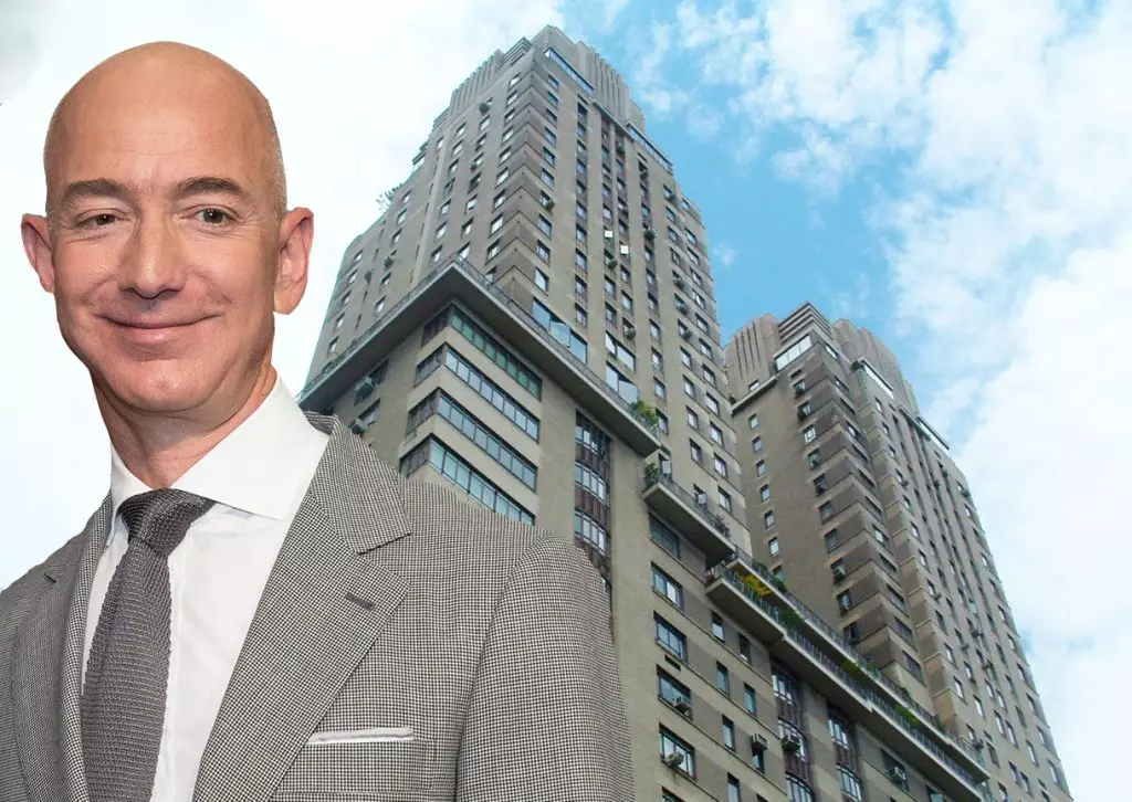 Amazon නගරයට පැමිණෙන විට Jeff Bezos ඔහුගේ Upper West Side මහල් නිවාසයක වාසය කරයිද?