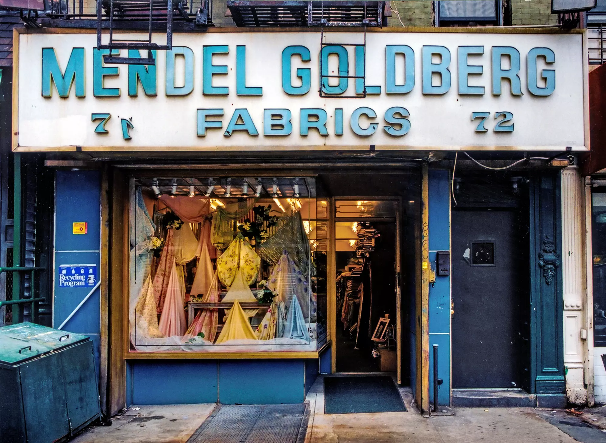 Mendel Goldberg Fabrics, sitolo ya nsalu ya Lower East Side, sitolo ya nsalu ya NYC