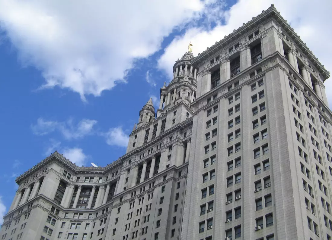 Borgarbyggingin á Manhattan, McKim Mead og White, snemma skýjakljúfar í NYC