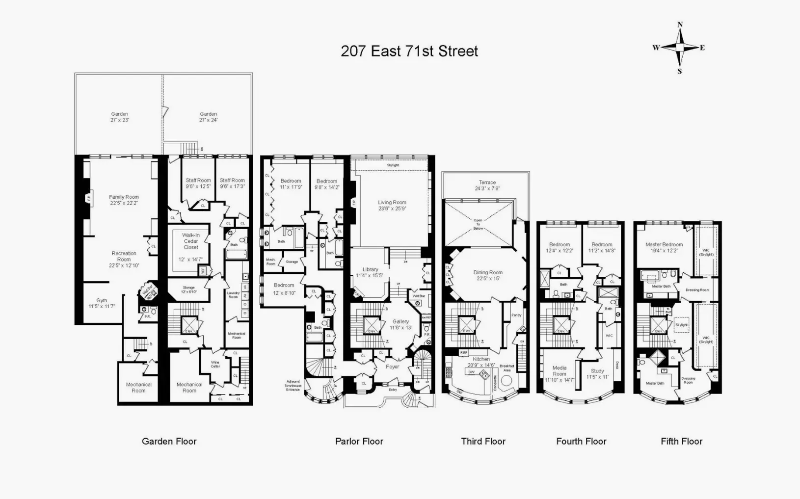 207 East 71st Street, listime të bukura, shtëpi në qytet, ana e sipërme lindore