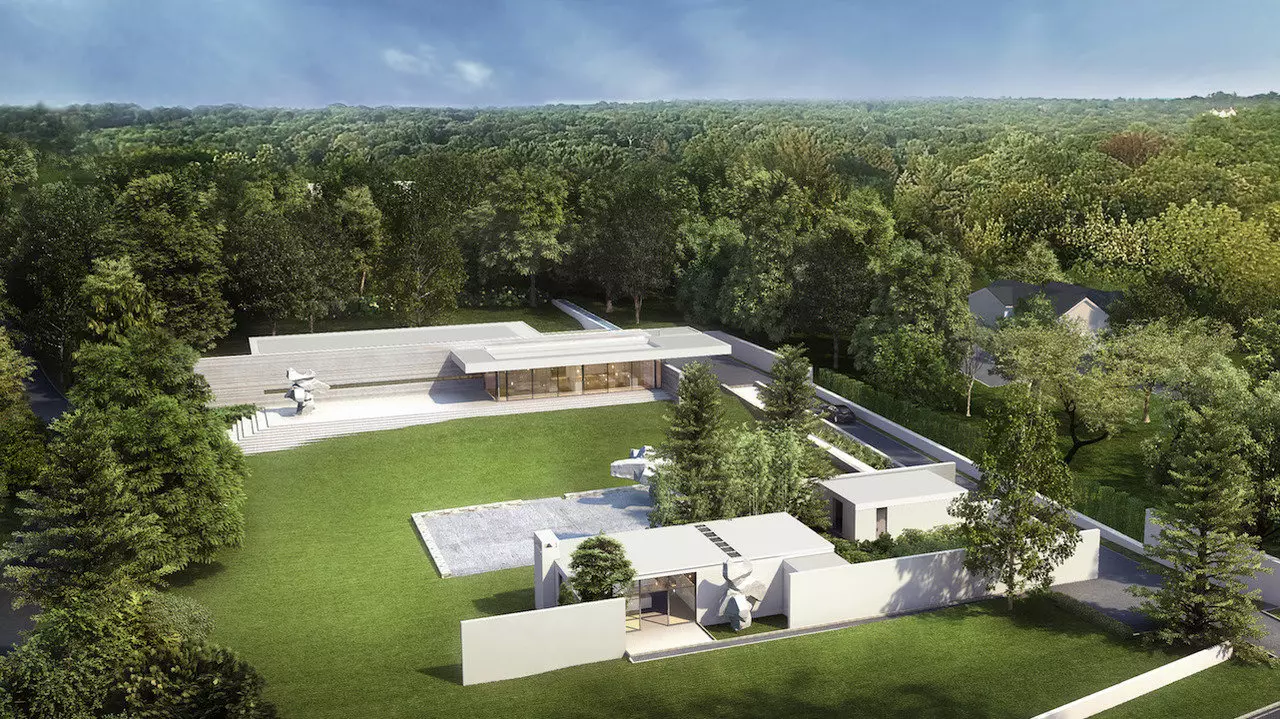 Geschicht Philip Johnson Haus zu New Canaan, CT freet $ 7.7M, inklusiv Pläng fir eng modern Villa 12339_1