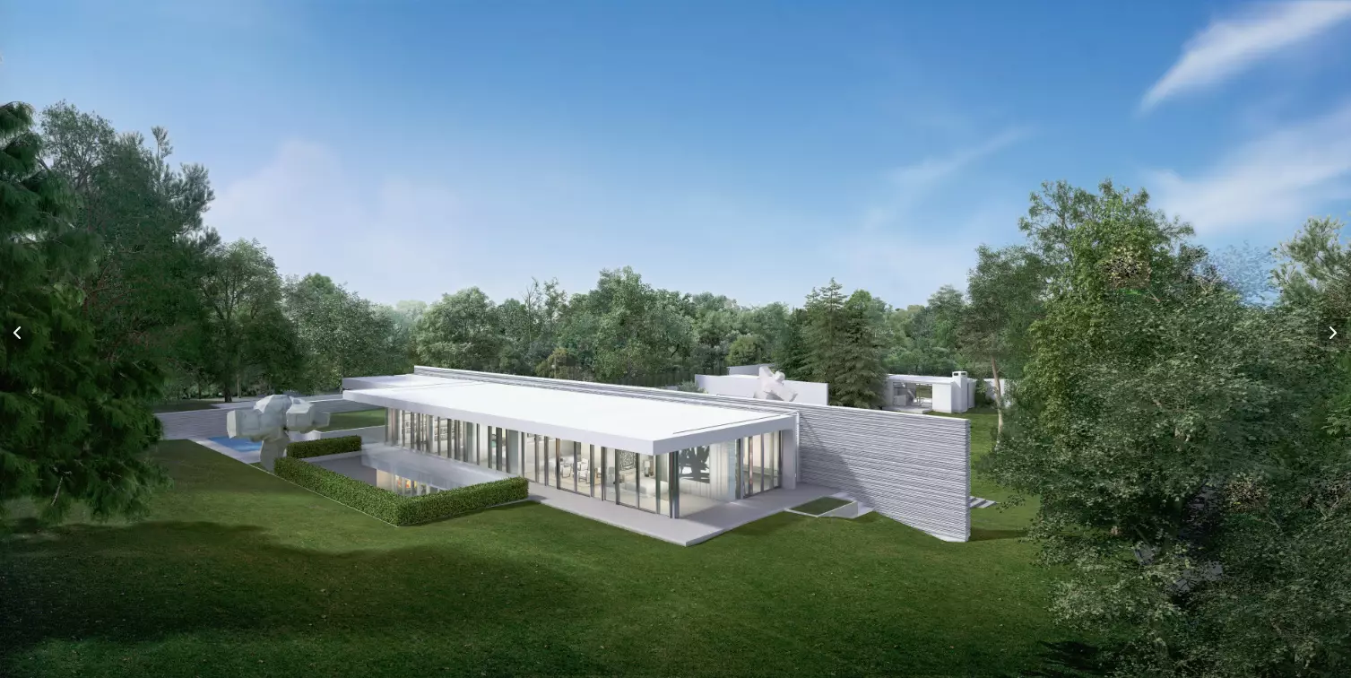 Geschicht Philip Johnson Haus zu New Canaan, CT freet $ 7.7M, inklusiv Pläng fir eng modern Villa 12339_3