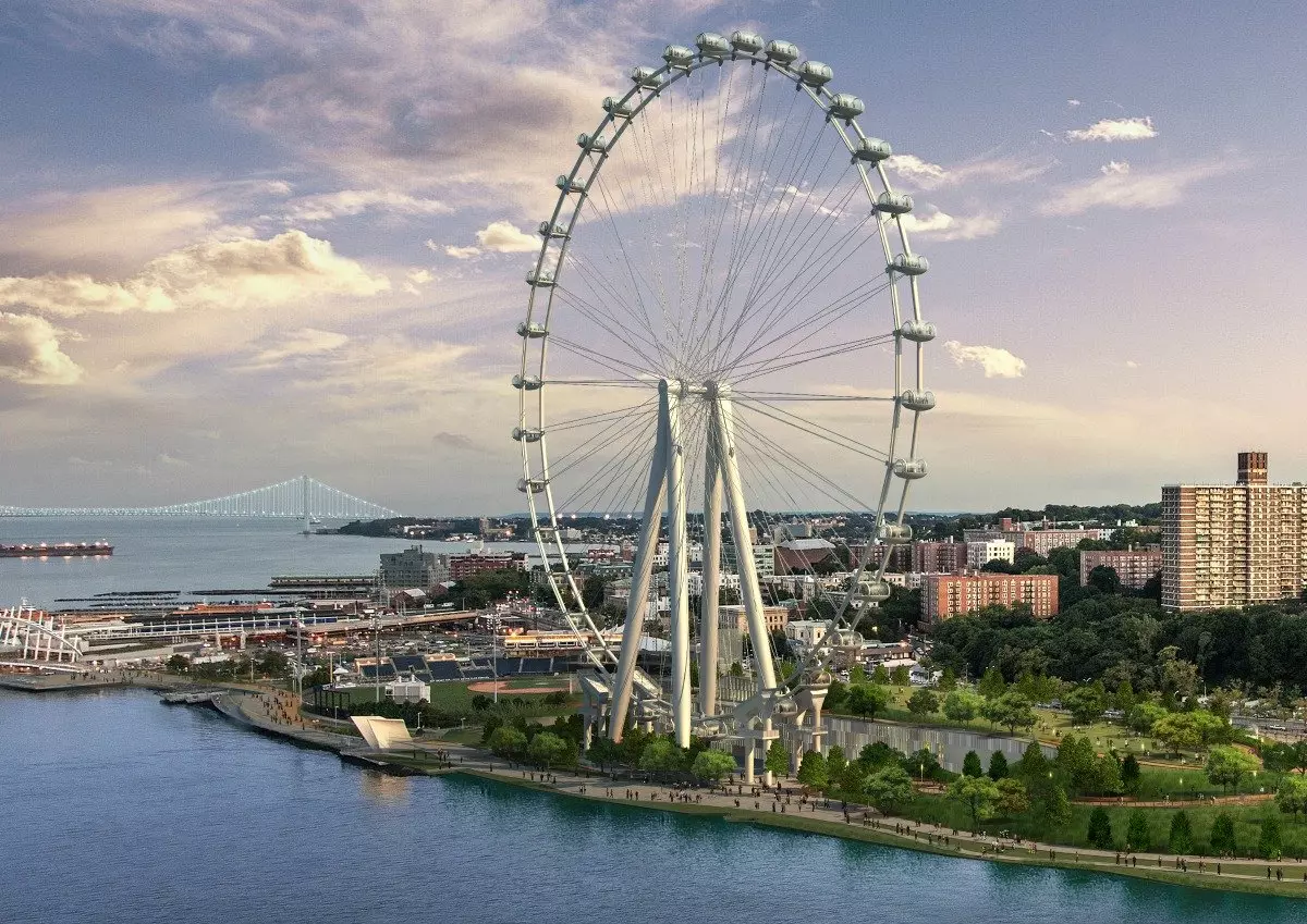 Haddii New York Wheel uusan dib u bilaabin dhismaha hal usbuuc gudaheed, mashruuca waxaa loo samayn karaa si wanaagsan 12407_1