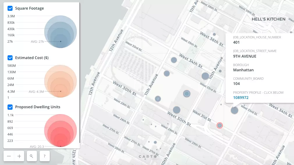 Uusi työkalu kartoittaa jokaisen aktiivisen rakennusprojektin NYC:ssä reaaliajassa 12538_2