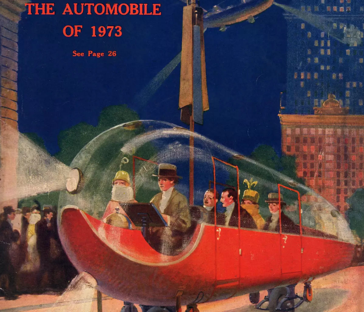 El 1923, els científics van pensar que els cotxes voladors resoldrien els gruixos de trànsit de Nova York el 1973. 12883_1