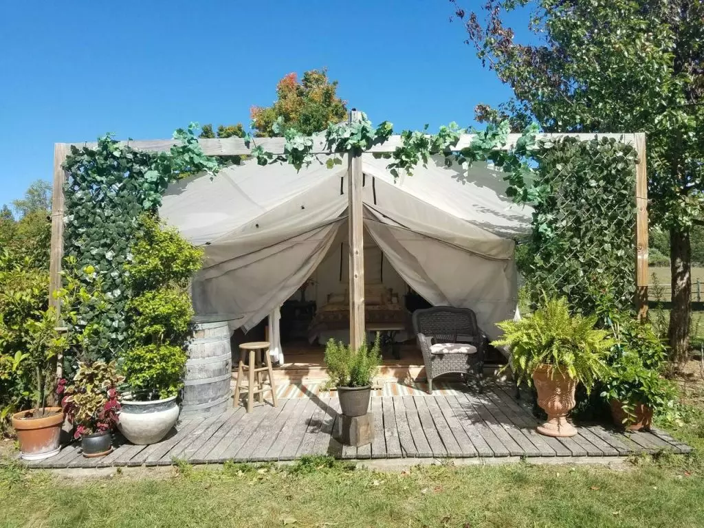 Tenda glamping fattoria privata