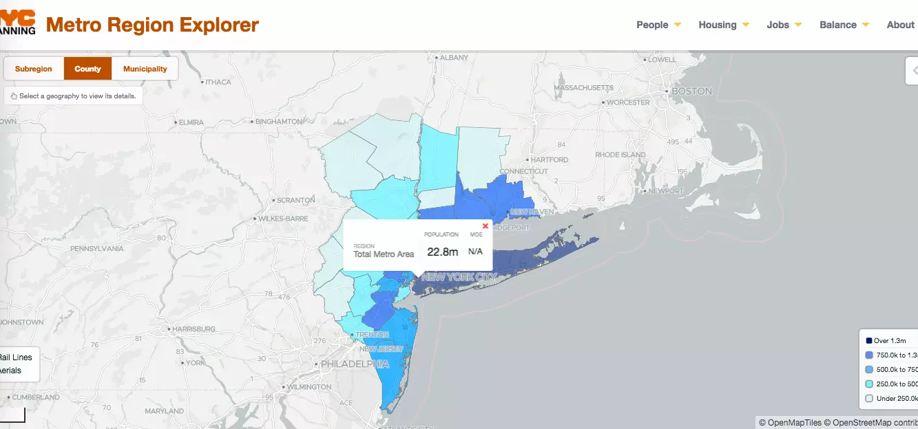 Metro Region Explorer -kartta antaa sinulle tosiasiat missä tahansa Tri-Staten alueella 13577_1