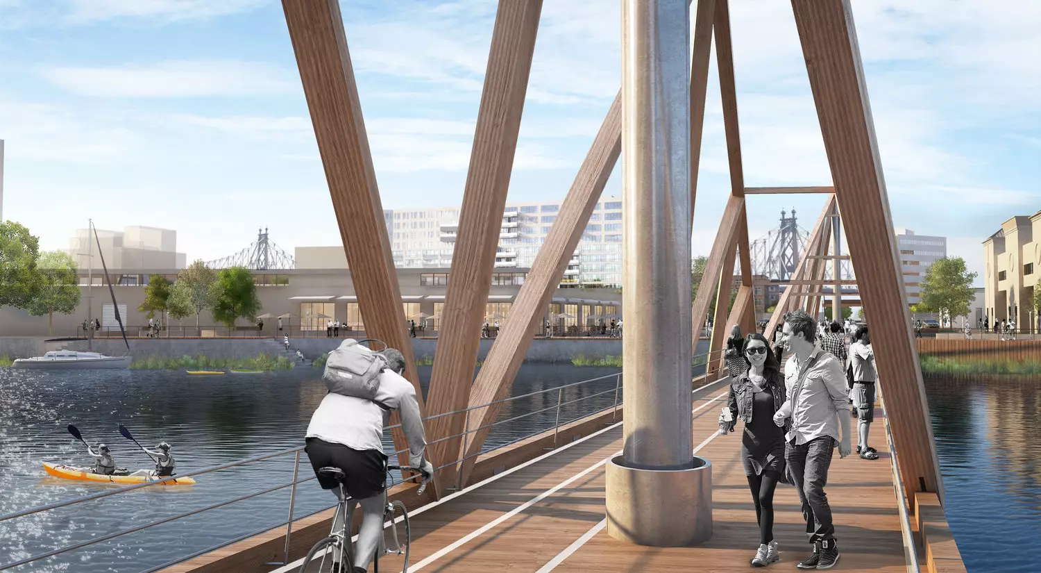 A javaslat egy úszó gyalogoshíd létrehozását szorgalmazza Greenpoint és Long Island City összekötésére 13678_5