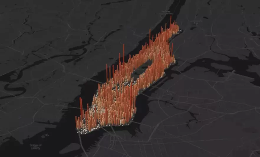 Pogledajte puls stanovništva Manhattana tijekom 24 sata 13763_1