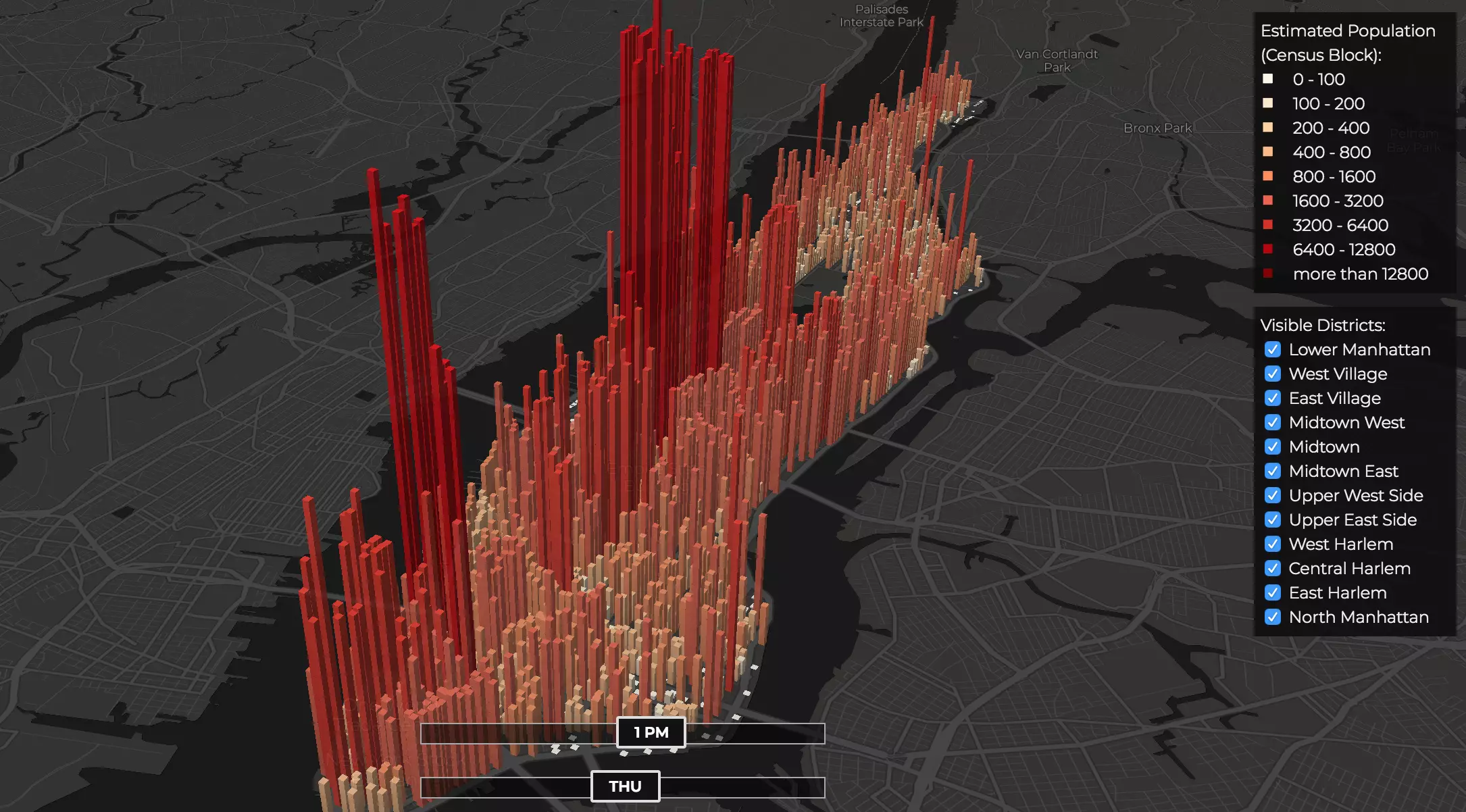 Vea el pulso de la población de Manhattan durante 24 horas 13763_2