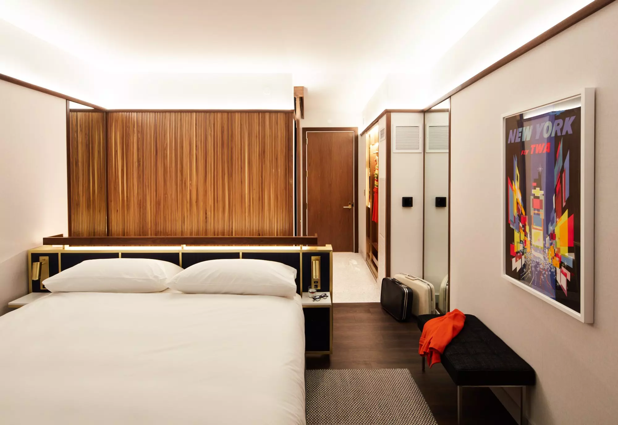 Pertama-tama lihat kamar tamu glamor yang terinspirasi tahun enam puluhan di TWA Hotel 14065_2