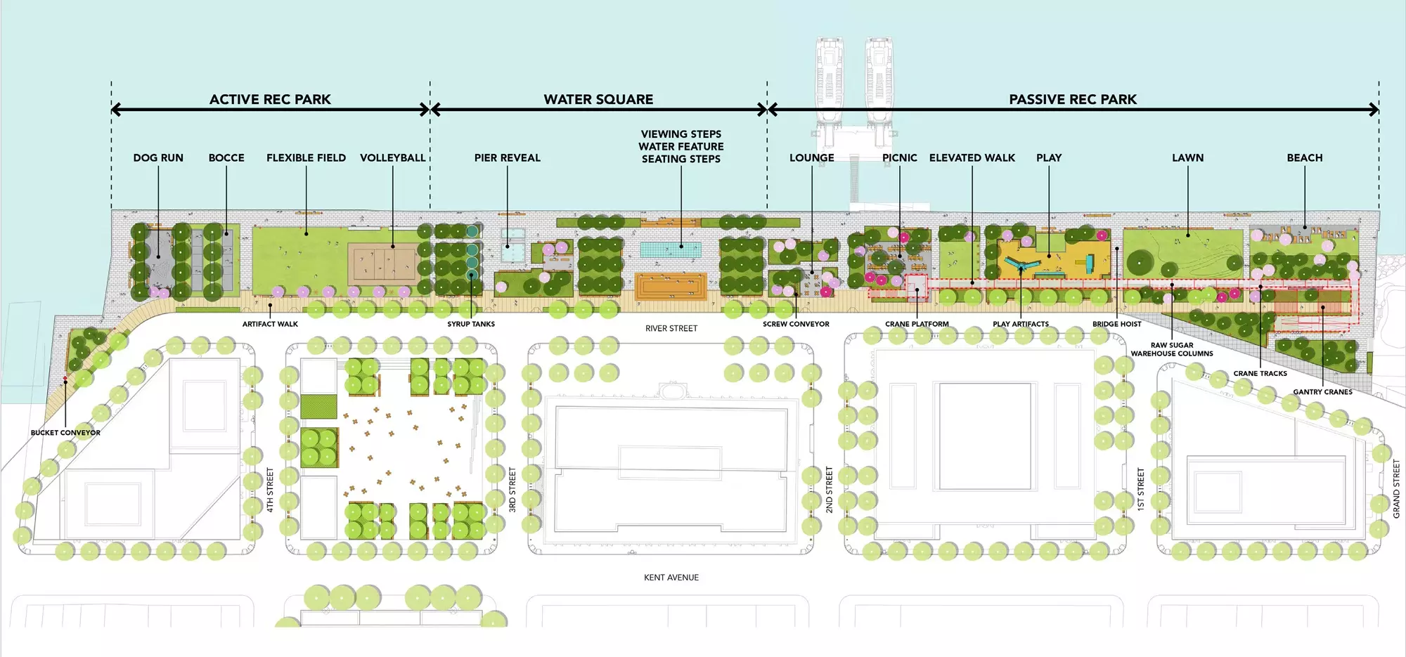 TERUNGKAP: Rendering baru taman tepi laut dan esplanade Pabrik Gula Domino 14198_8