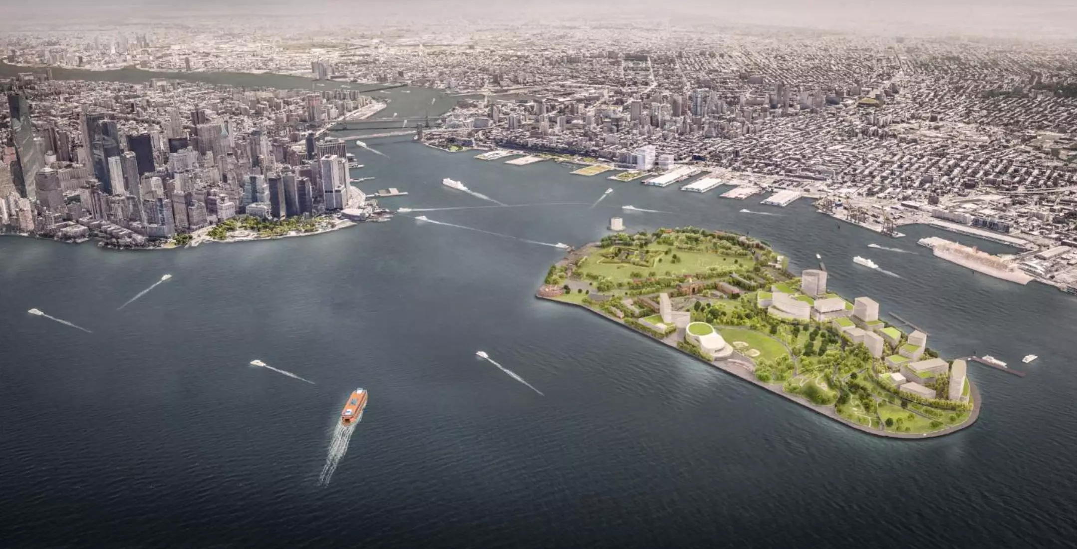 La ville étudie des gondoles pour l'option de transport en commun de Governor's Island avant le nouveau développement prévu 14270_1