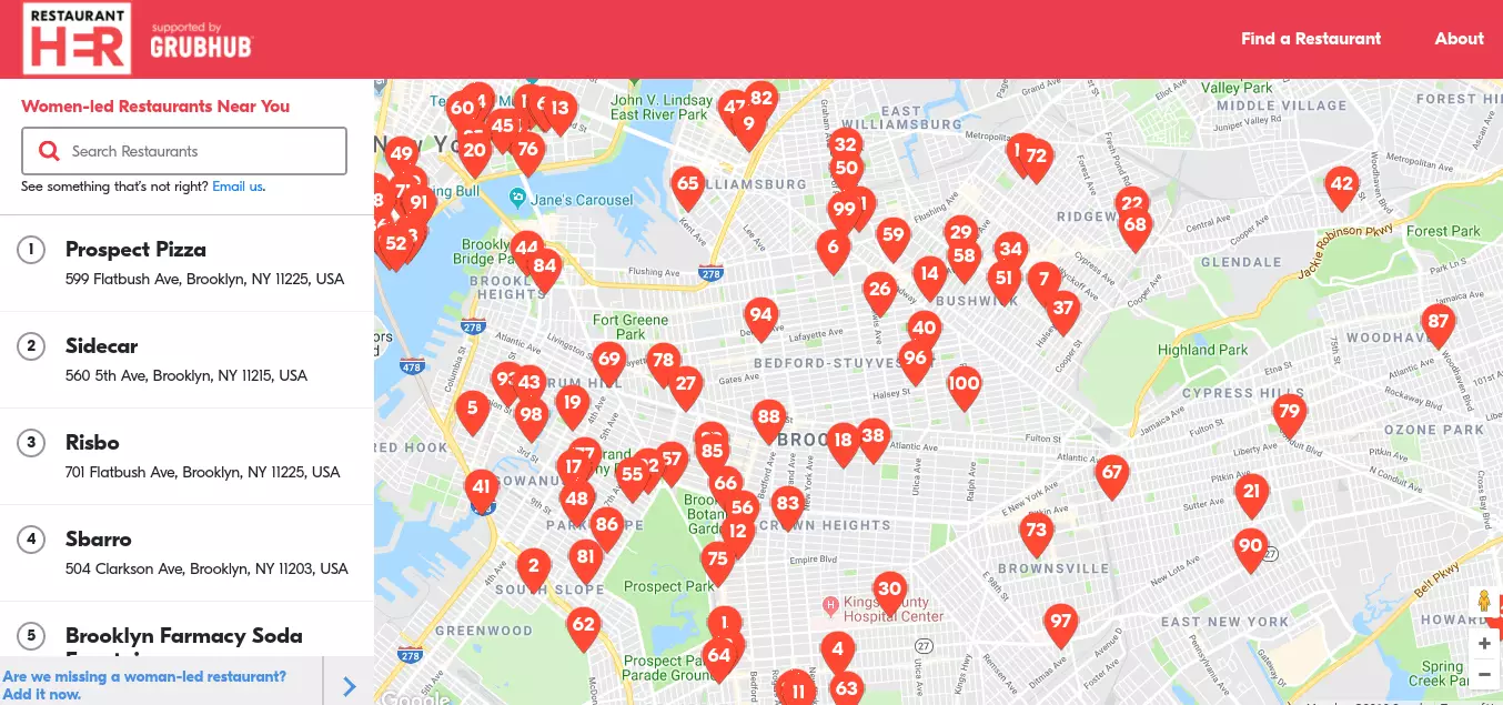 Υποστηρίξτε τα εστιατόρια που οδηγούν γυναίκες στη Νέα Υόρκη με αυτόν τον νέο χάρτη από το Grubhub 14702_4