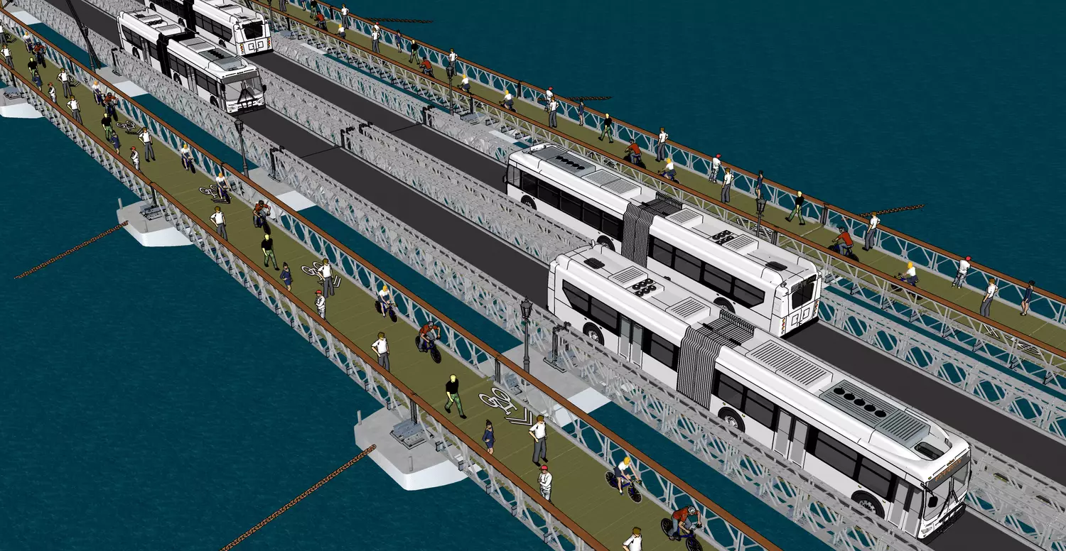 Kas East Riveri pontoonsild võiks olla elujõuline L-rongi alternatiiv? 14806_1