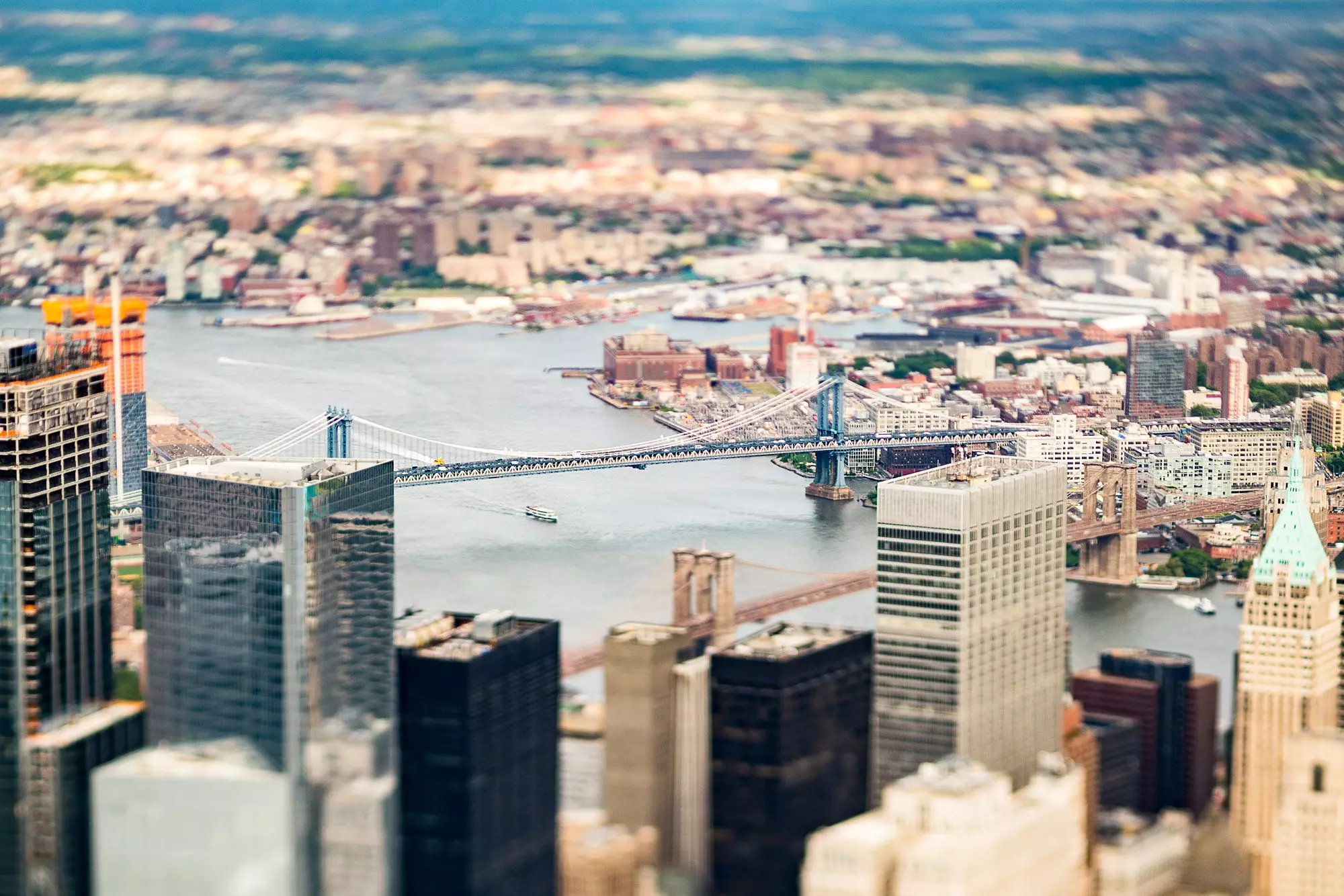 紐約調整大小，賈斯珀倫納德，移軸攝影，紐約航空攝影