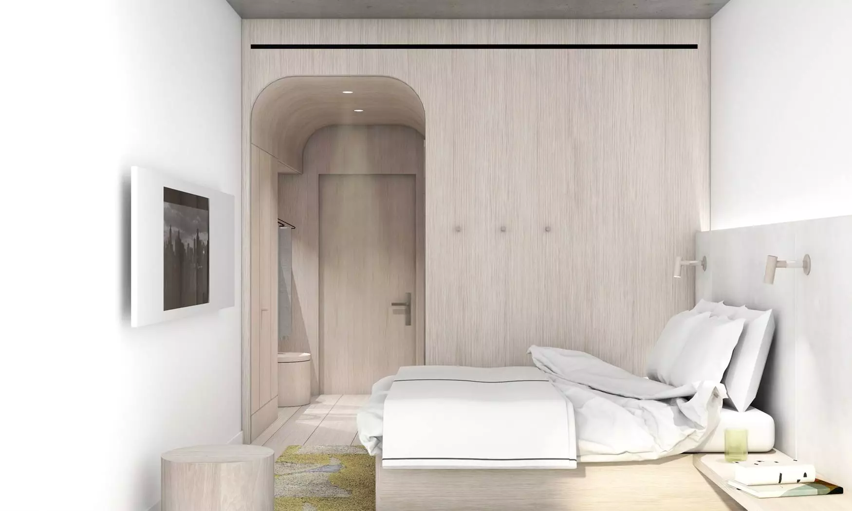 ODA Architects malkaŝas interpretojn por Crown Heights-hotelo kun arkaĵa korto kaj flosantaj ĝardenoj 15438_4