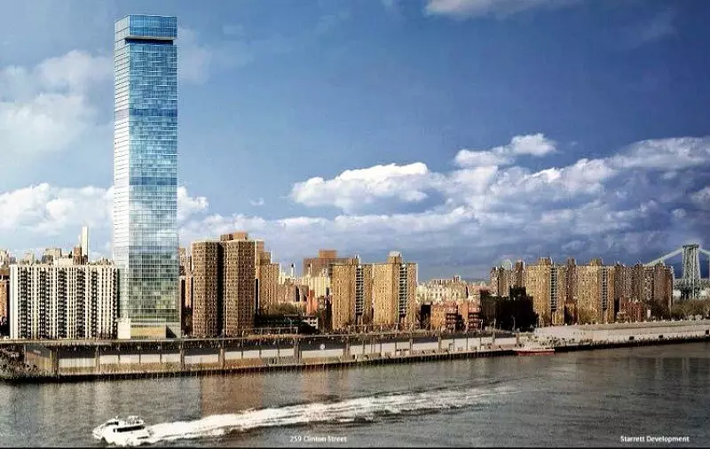 Rendering terungkap untuk menara Lower East Side setinggi 724 kaki, bagian terakhir dari situs kontroversial 15446_1