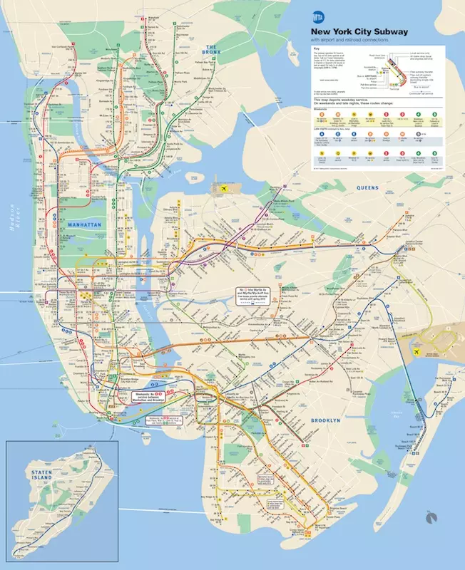 mapa del metro mta