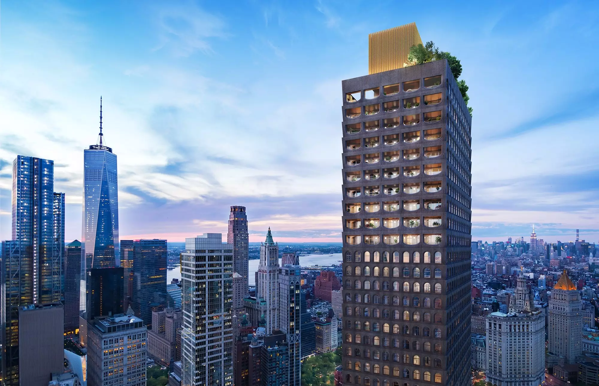 A hukumance na farko kallon David Adjaye's 800-foot Financial District condo Tower 15559_1