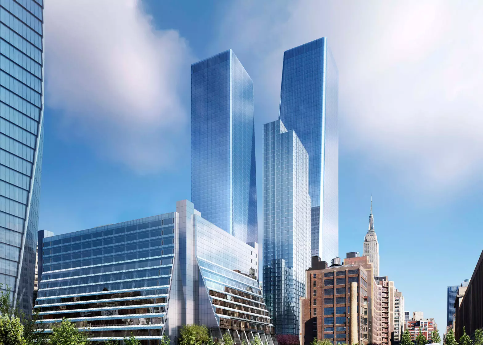 Manhattan West, Hudson yards, Som, renderelések, Brookfield ingatlanok, új fejlesztések, felhőkarcolók, magas tornyok, megaprojekt, midtown west