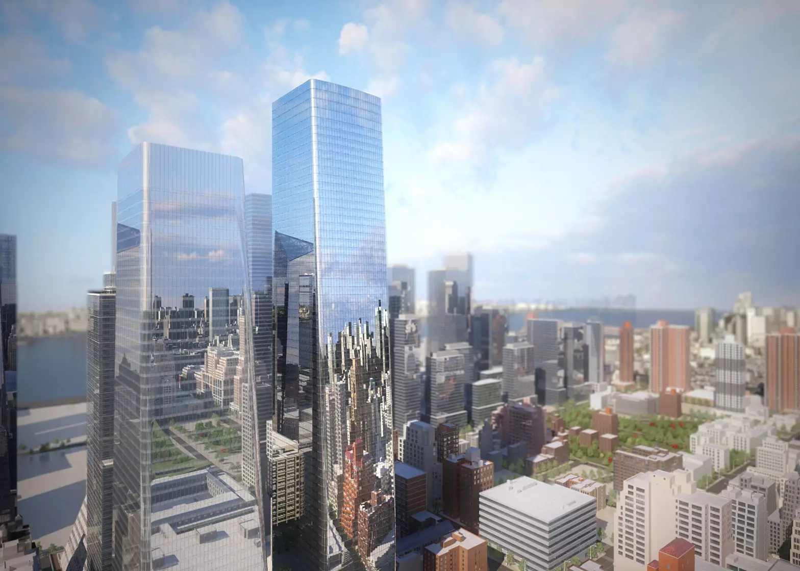 맨해튼 웨스트, 허드슨 야드, 솜, 렌더링, 브룩필드 속성, 새로운 개발, 고층 빌딩, 높은 타워, 메가 프로젝트, 미드타운 웨스트