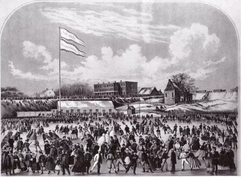 19ویں صدی میں، بروکلینائٹس برف پر بیس بال کھیلتے تھے۔ 15698_2