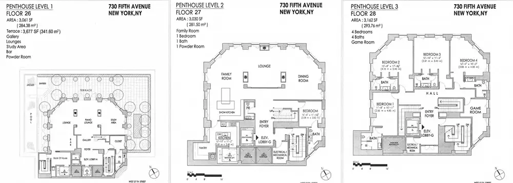 Ang $100M nga penthouse sa Crown Building adunay duha ka indoor pool ug usa ka piano lounge 15872_2