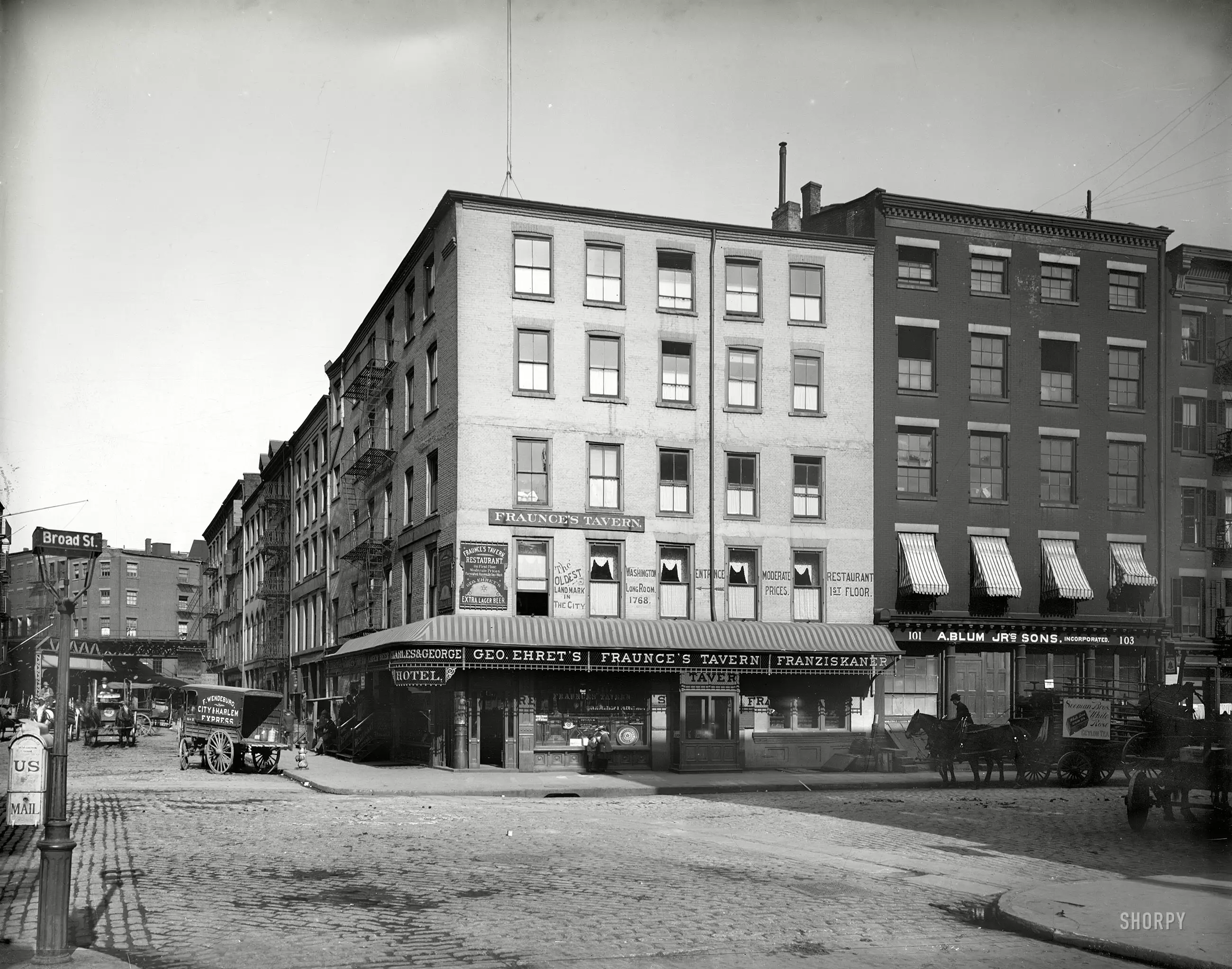 Fraunces tavern, baruri istorice ale orașului New York