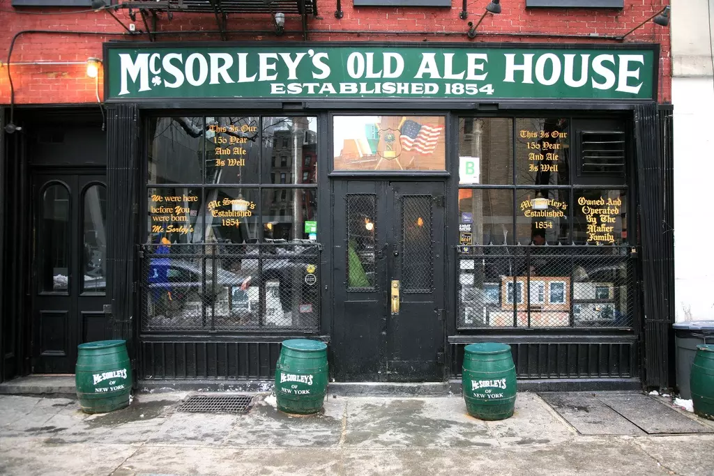 Mcsorleys Old ale House, East Village, sögulegir barir NYC