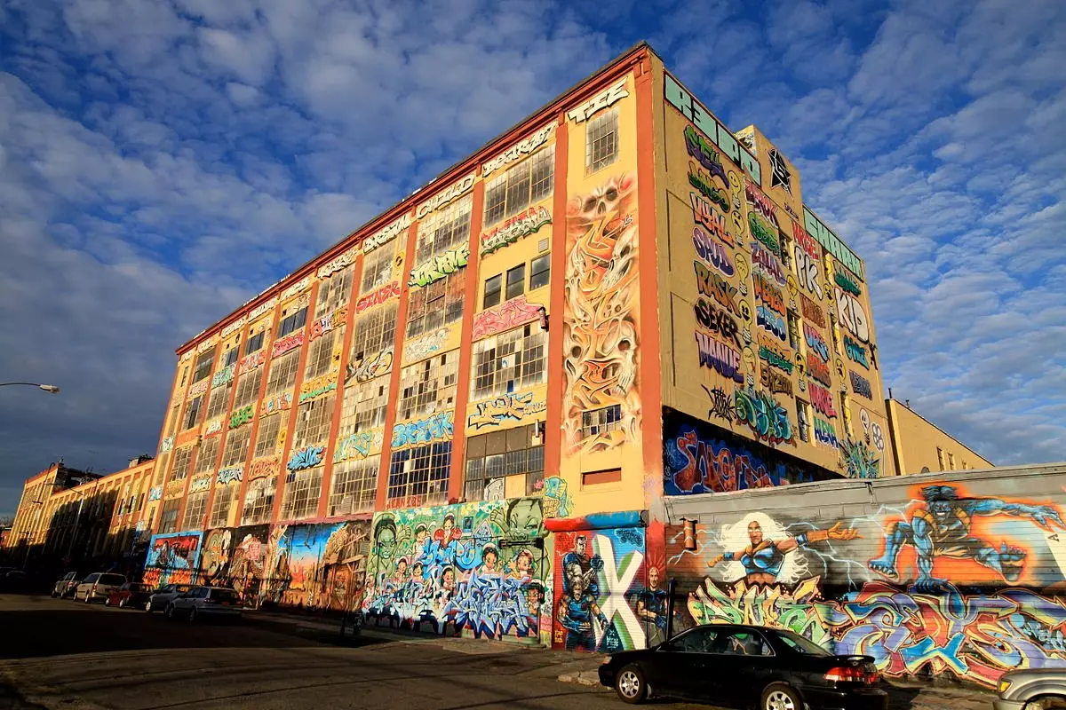 5Pointz, graffitimuseum, Long Island City-utveckling, aerosolkonst