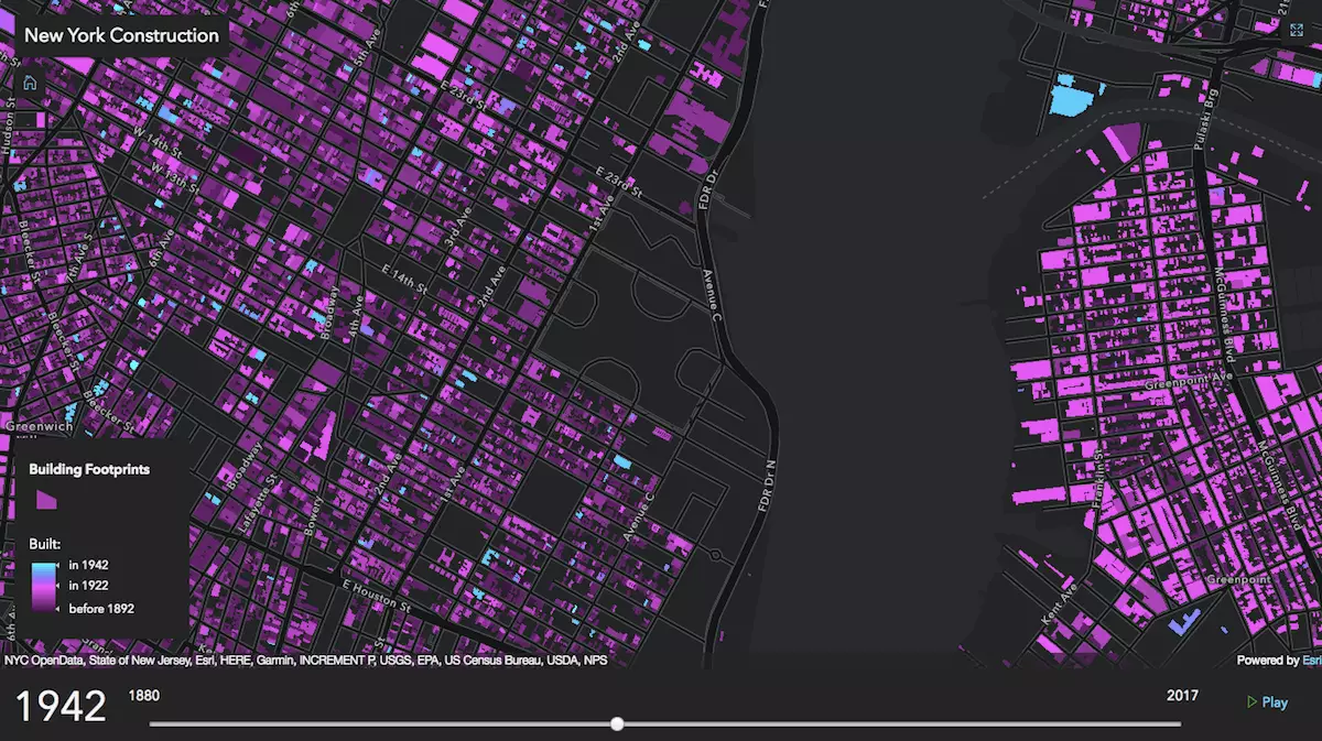 NYC Construction Map، Maps، Construction، Esri