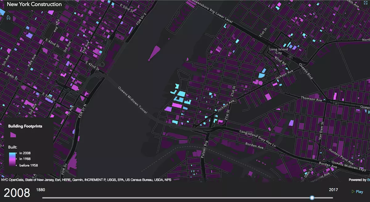 NYC Konstruktioun Kaart, Kaarten, Konstruktioun, esri