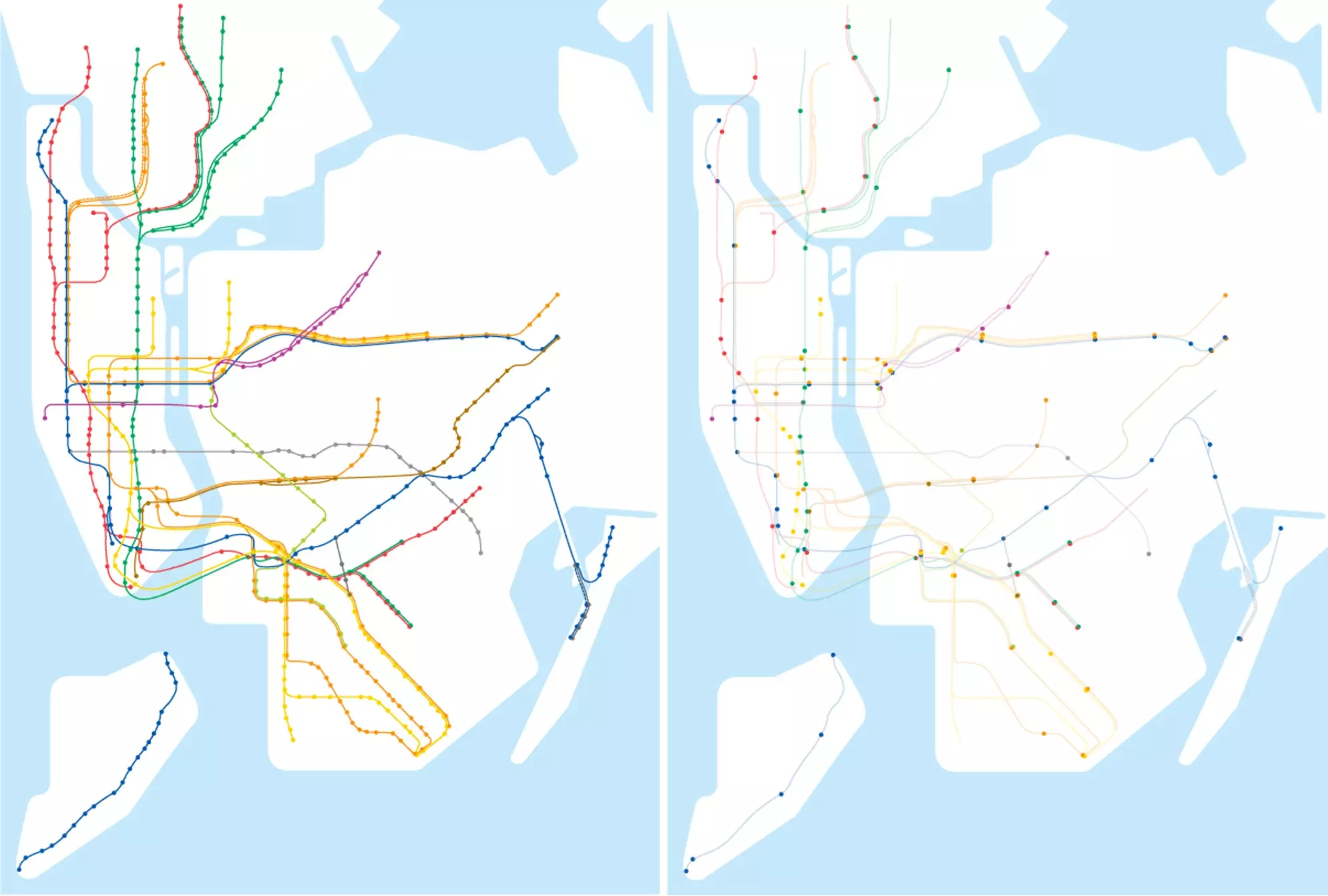 El mapa muestra que menos de 1/4 de las estaciones de metro de Nueva York son accesibles 16526_1