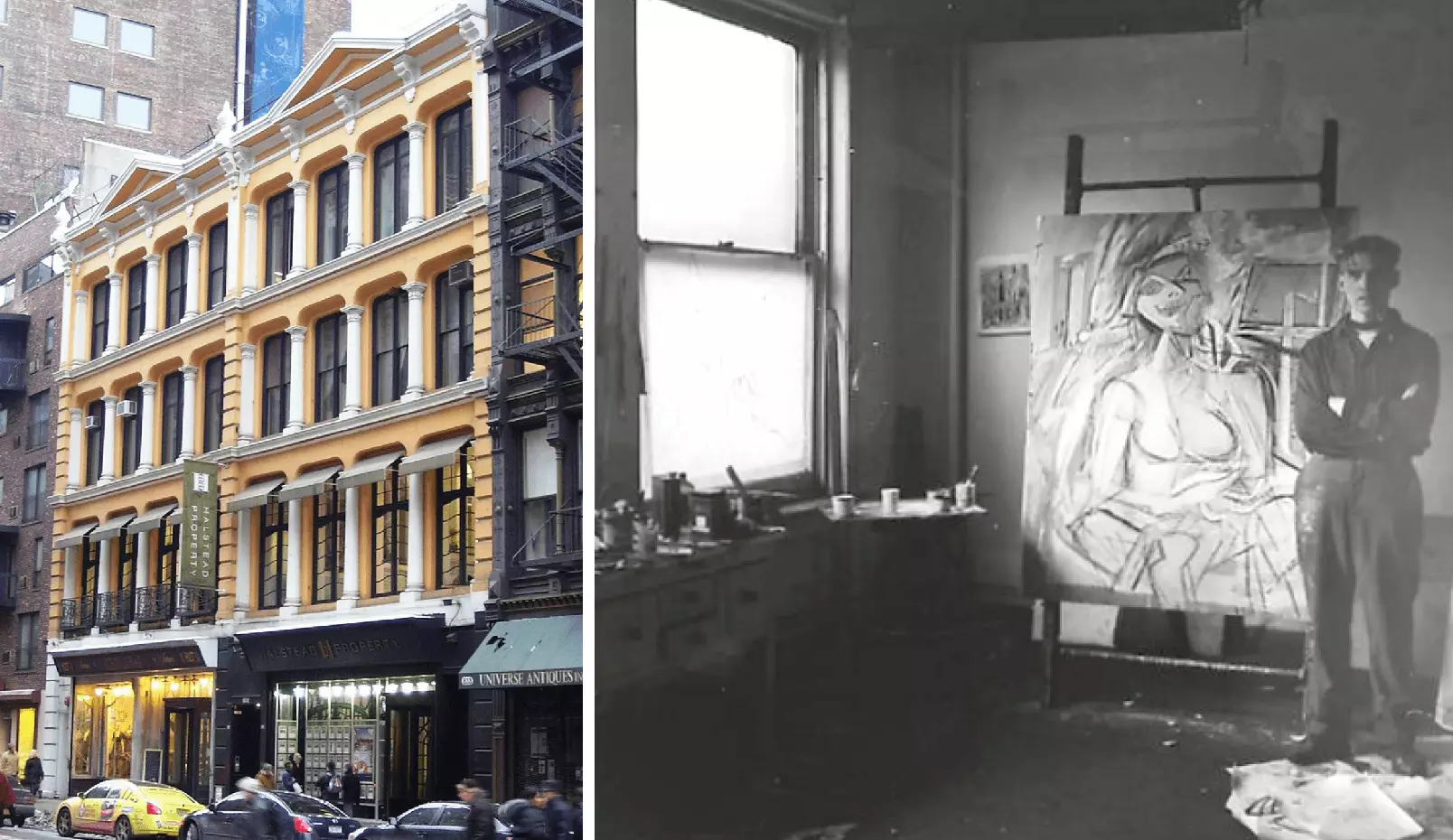 O groglofft Willem de kooning i fygythiad y bêl ddrylliedig: Hanes 827-831 Broadway 16573_1