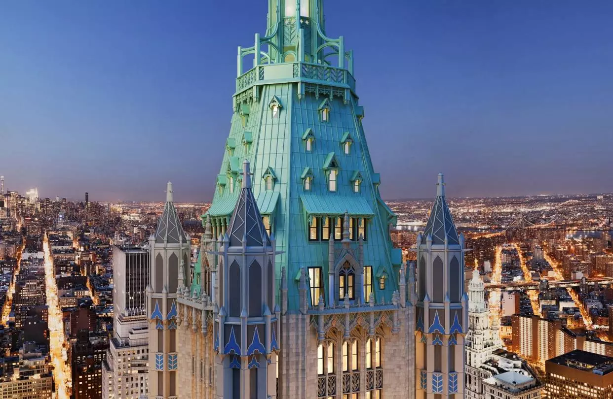 Penthouse masiv nan lis iconik 'Pinnacle' kwiv Woolworth Building la pou $110M 16590_1