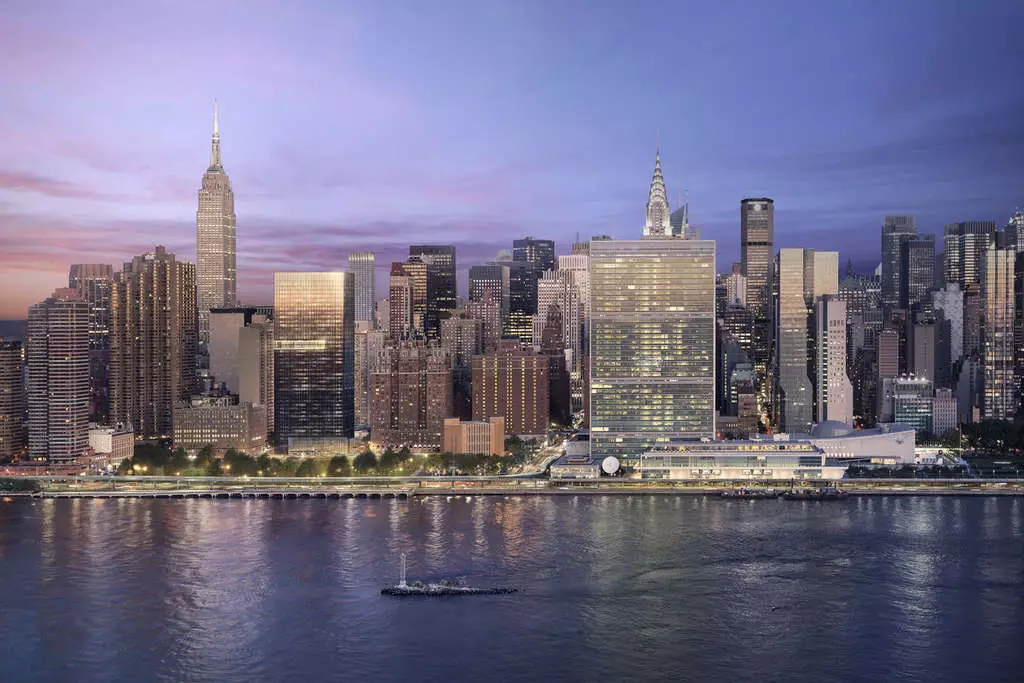 Richard Meier thawj NYC skyscraper saum toj kawg nkaus, clad hauv iav dub 16604_1