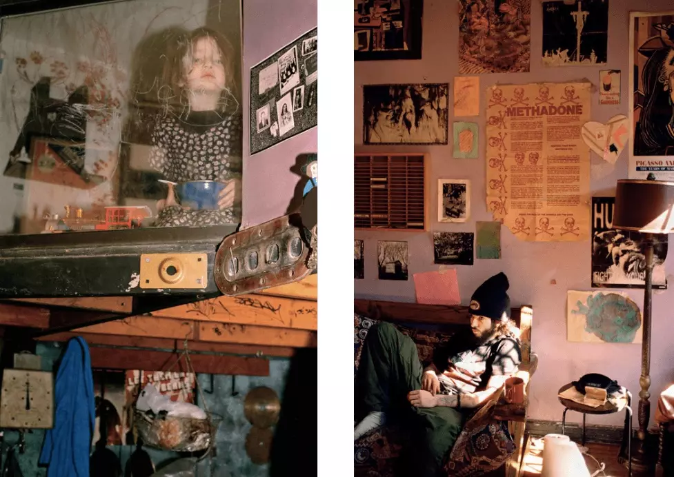 Градският обектив: трогателните снимки на Аш Тейър на клекащите от 90-те години в Долната Ийстсайд 16726_3