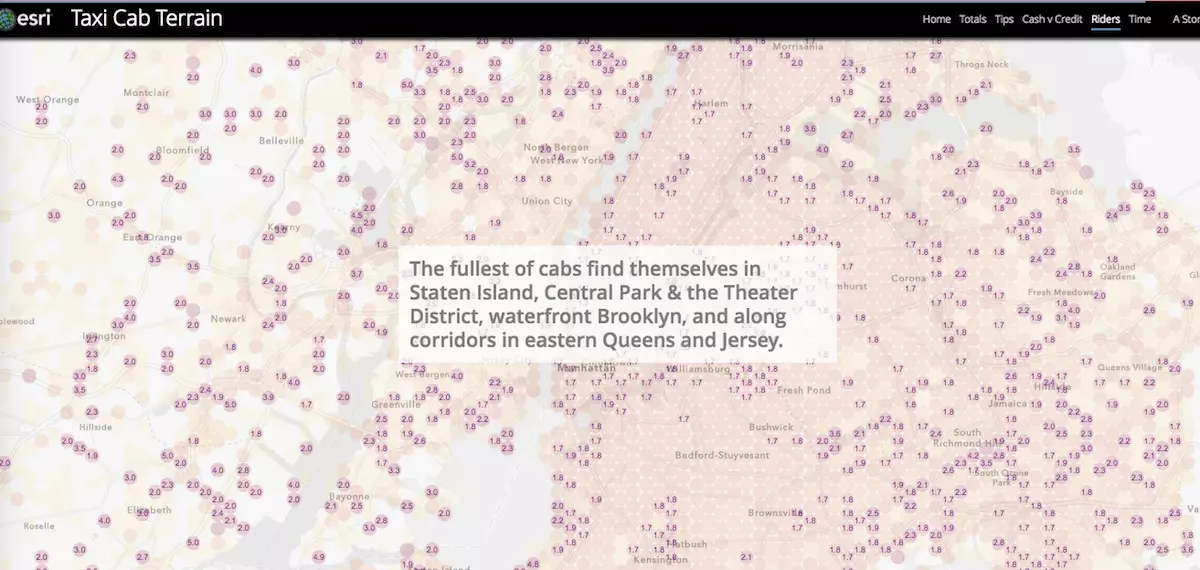 Ο χάρτης ταξί δείχνει πού παίρνουν ταξί οι Νεοϋορκέζοι και πώς πληρώνουν για αυτά 16972_6