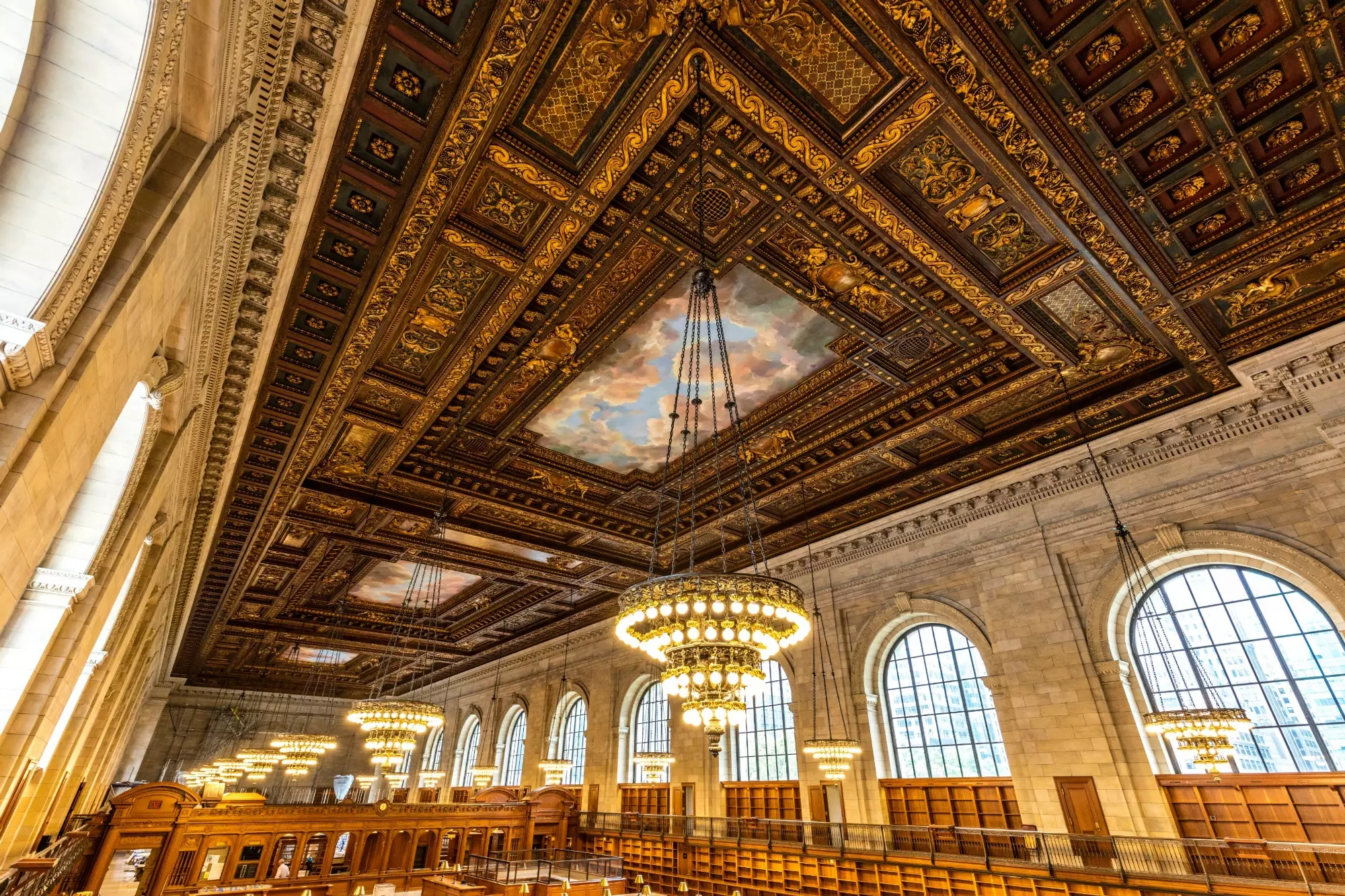 کتابخانه عمومی نیویورک اتاق مطالعه اصلی رز، بازسازی NYPL، ساختمان استفان آ. شوارتزمن، اتاق مطالعه رز