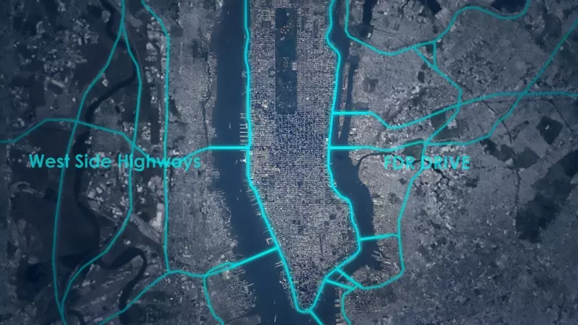 'Loop NYC' stel bestuurderlose snelweë oor Manhattan en 'n voetgangerpark van 13 myl voor 17301_2