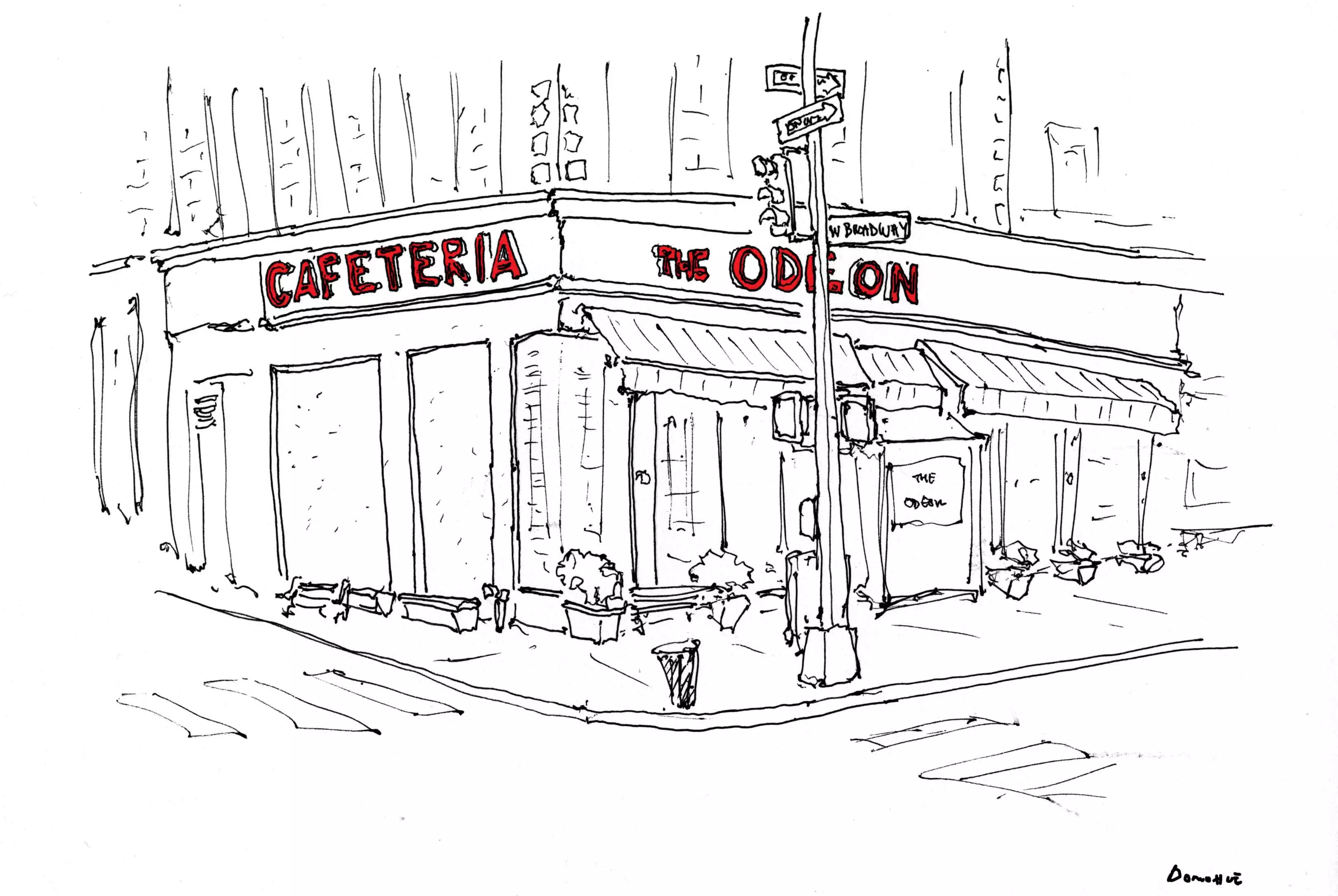 Odeon NYC, Nyu Yorkdakı Bütün Restoranlar, John Donohue, NYC restoran rəsmləri