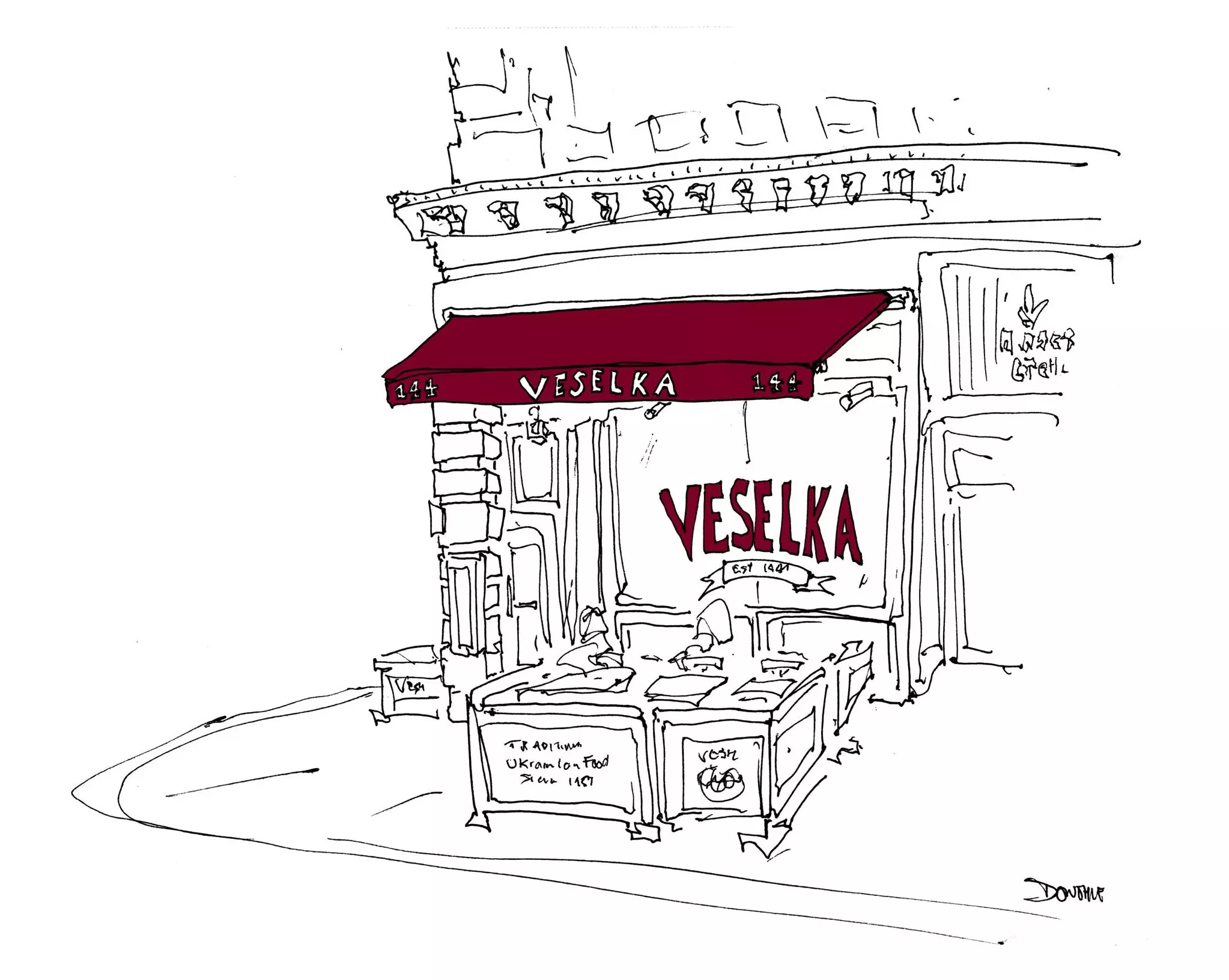 The Urban Lens: Artis dan penulis makanan John Donohue menggambar setiap restoran di NYC 17594_5
