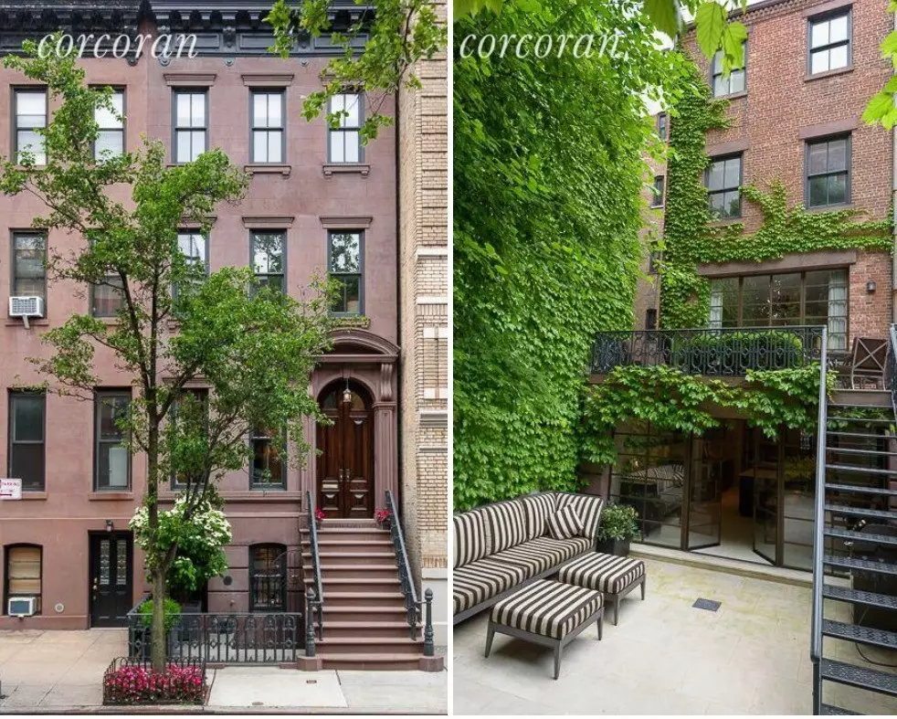 33 Charles Street, West Village, listări interesante, celebrități, Hilary Swank, case, spațiu în aer liber, interioare