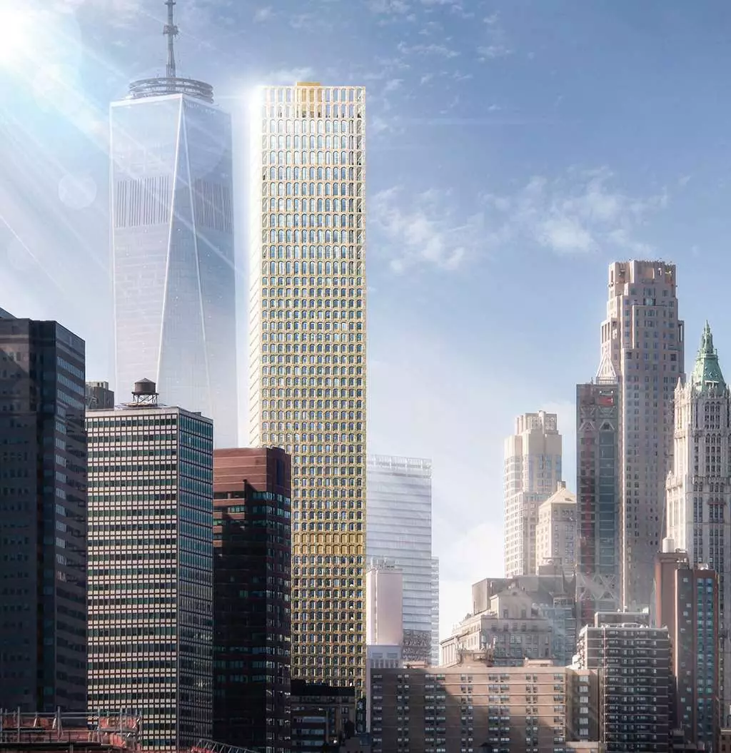 IVESIWE: Izifundo zakwangoko zikaDavid Adjaye's Wall Street Tower, isibhakabhaka sakhe sokuqala kwi-NYC. 17981_1