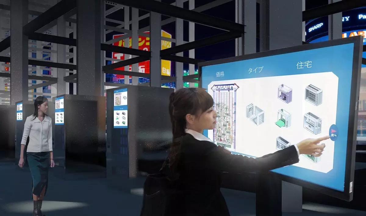 Небоскреб «торговый автомат» печатает на 3D-принтере квартиры в контейнерах для решения проблемы нехватки жилья 18020_2
