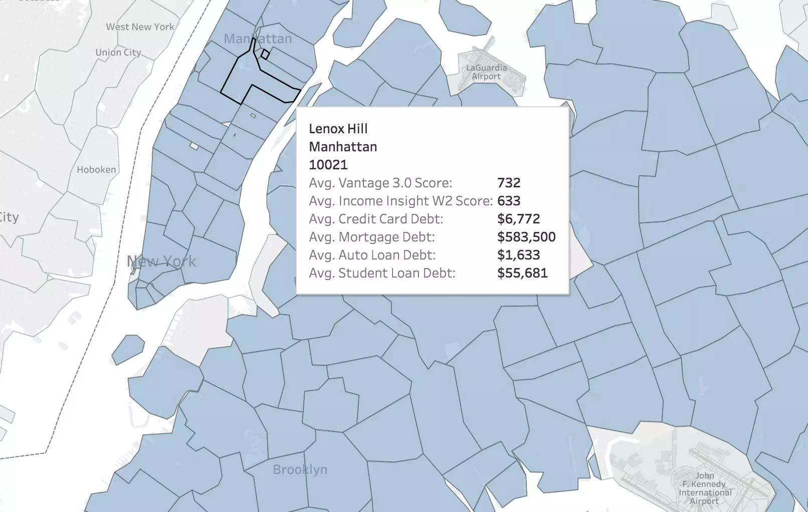 یہ انٹرایکٹو نقشہ آپ کو اپنے پڑوسیوں کے مالیات کا پتہ لگانے دیتا ہے۔ 18210_1